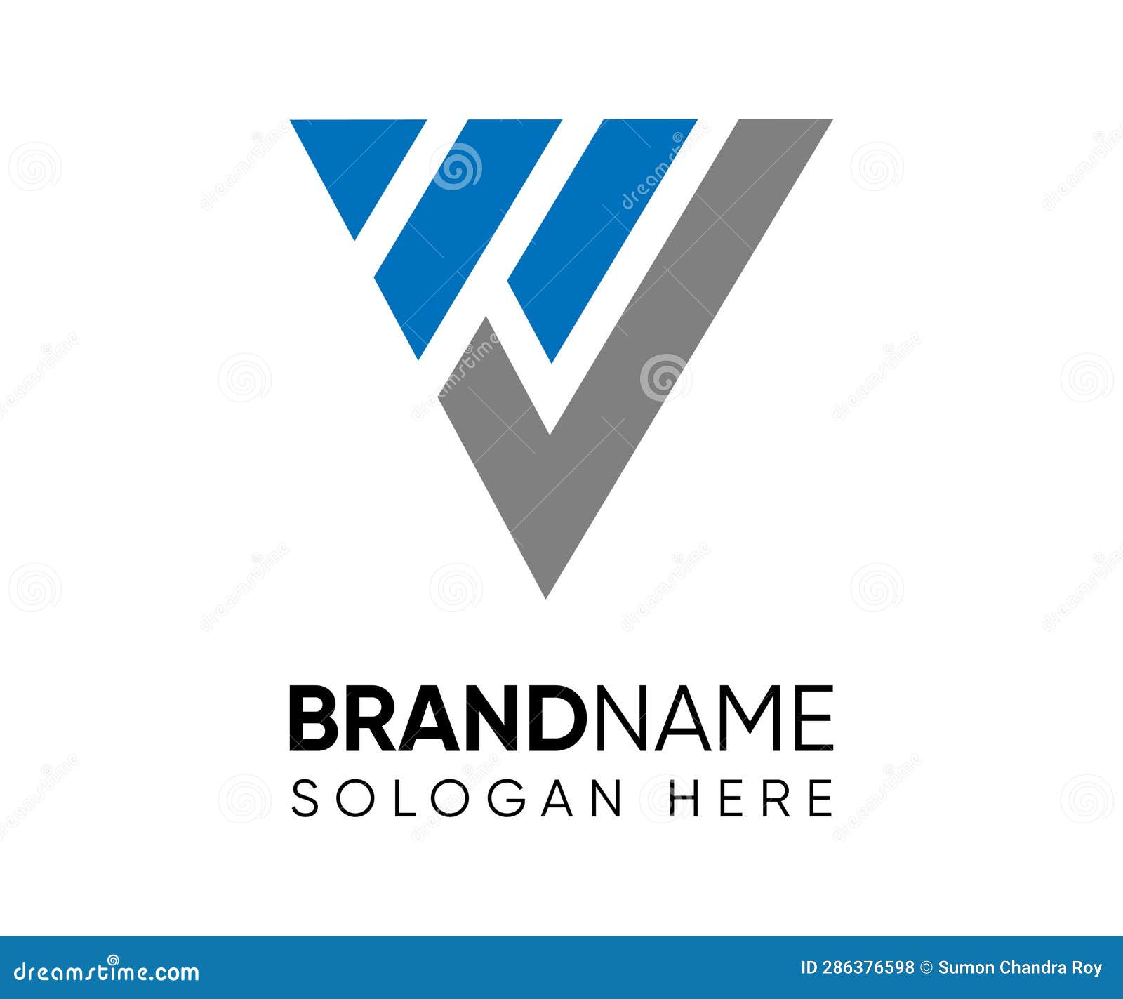W V Logo Design Vector Template Stock Vector - Illustration of design ...