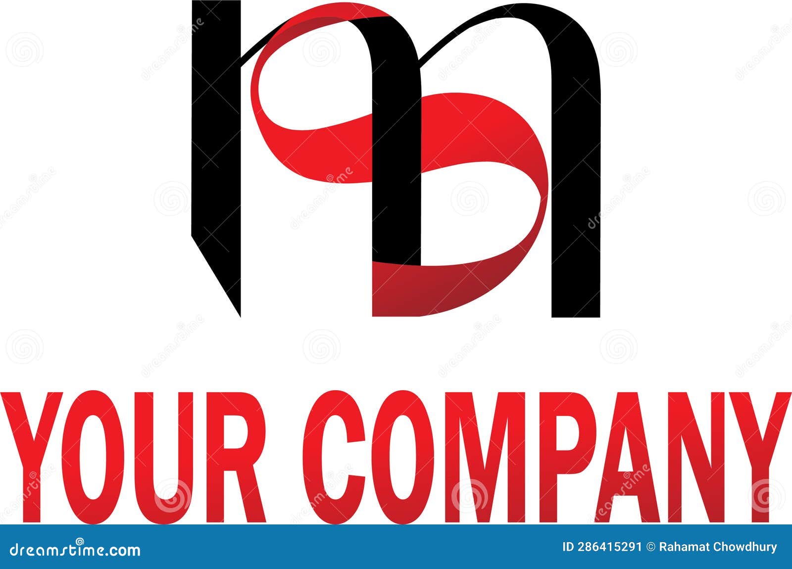 Modern Brand Identity Monogram Logo Design Stock Illustration ...