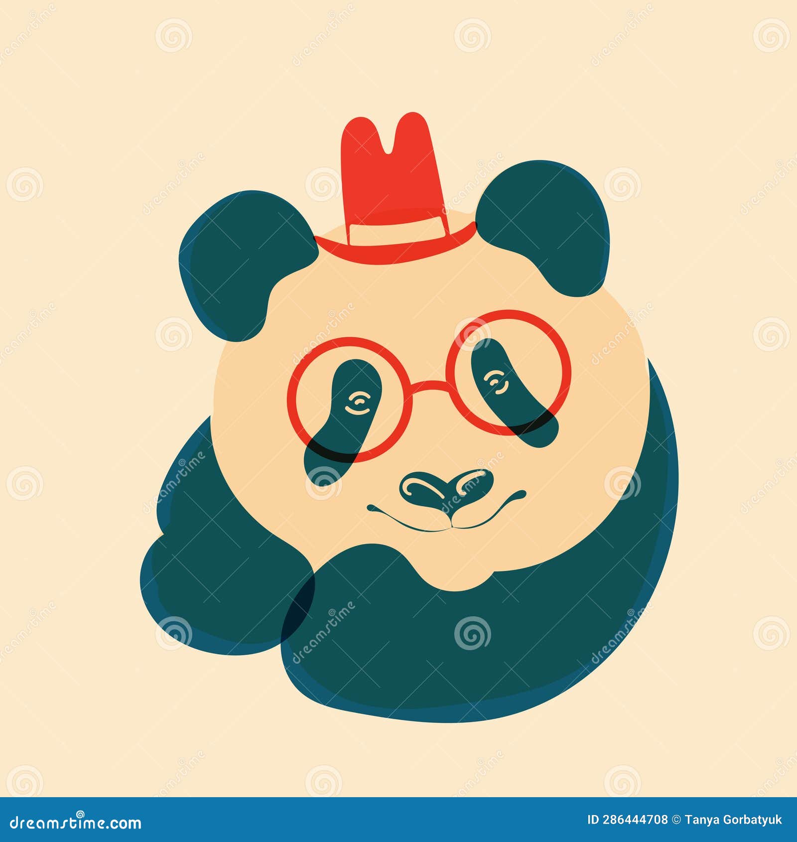 Panda in Hat. Avatar, Badge, Poster, Logo Templates, Print Stock Vector ...