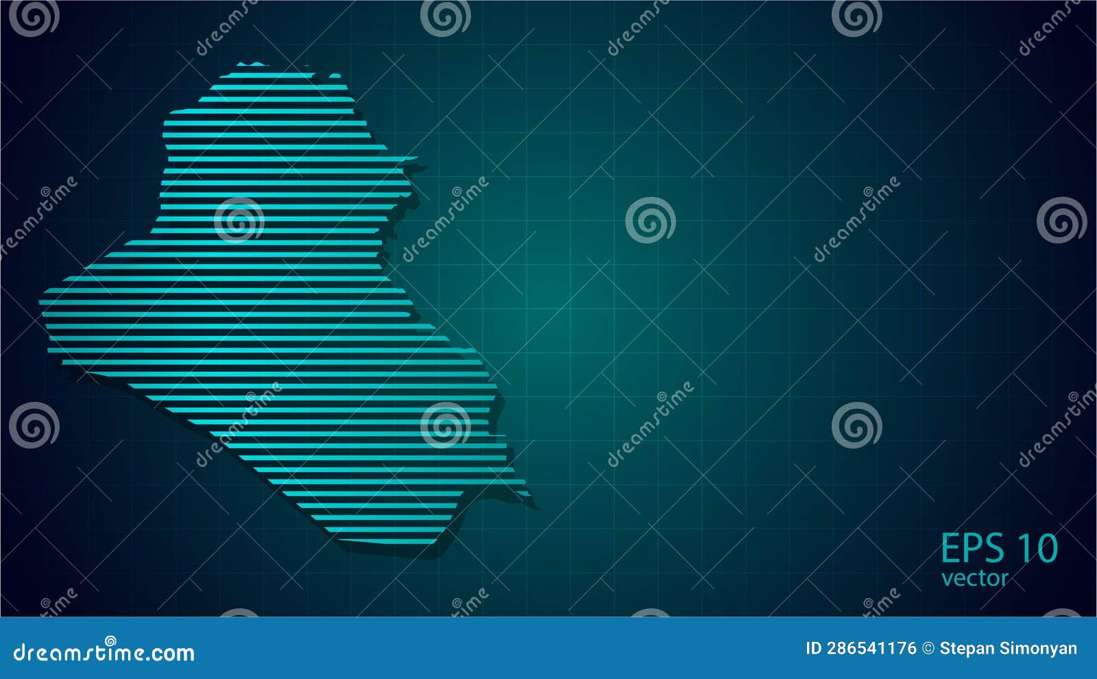 Vector Map of Iraq Connection Futuristic Modern Website Background or ...