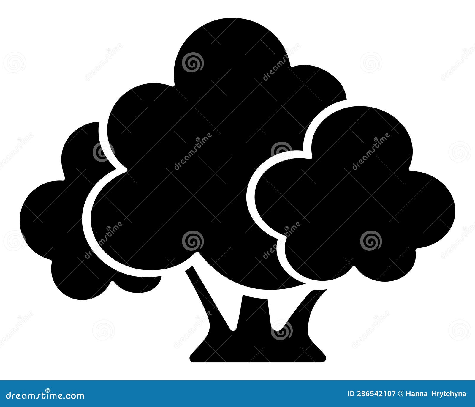 Bush Stylized, Simple Plant Silhouette - Vector Illustration for Logo ...