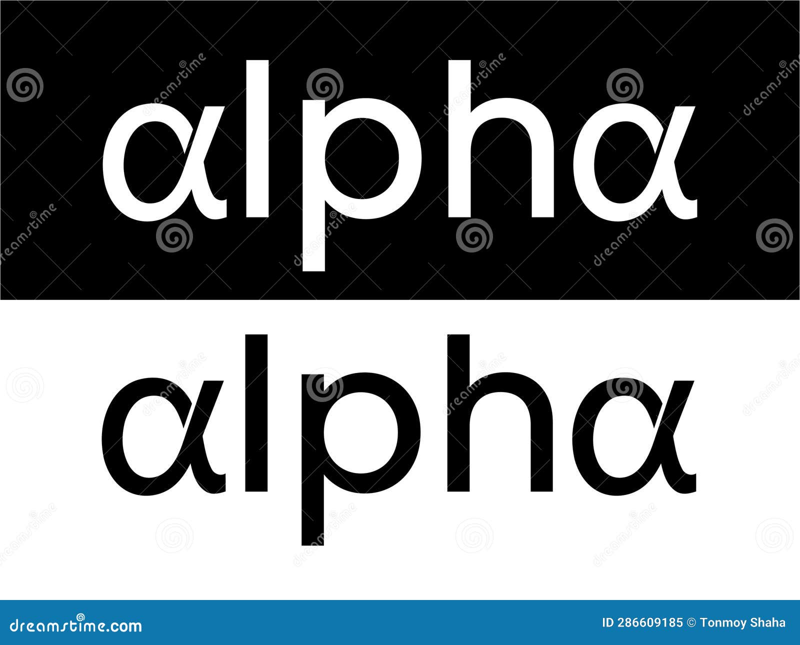 Alpha Text Logo Design. Alpha Logo. Alpha Icon. Business Stock Vector ...