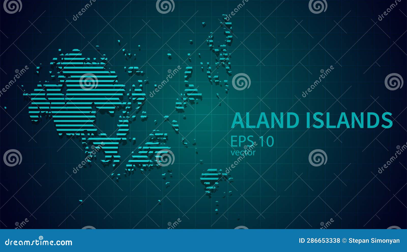 Technology Map Of Aland Islands Connection Futuristic Modern Website ...