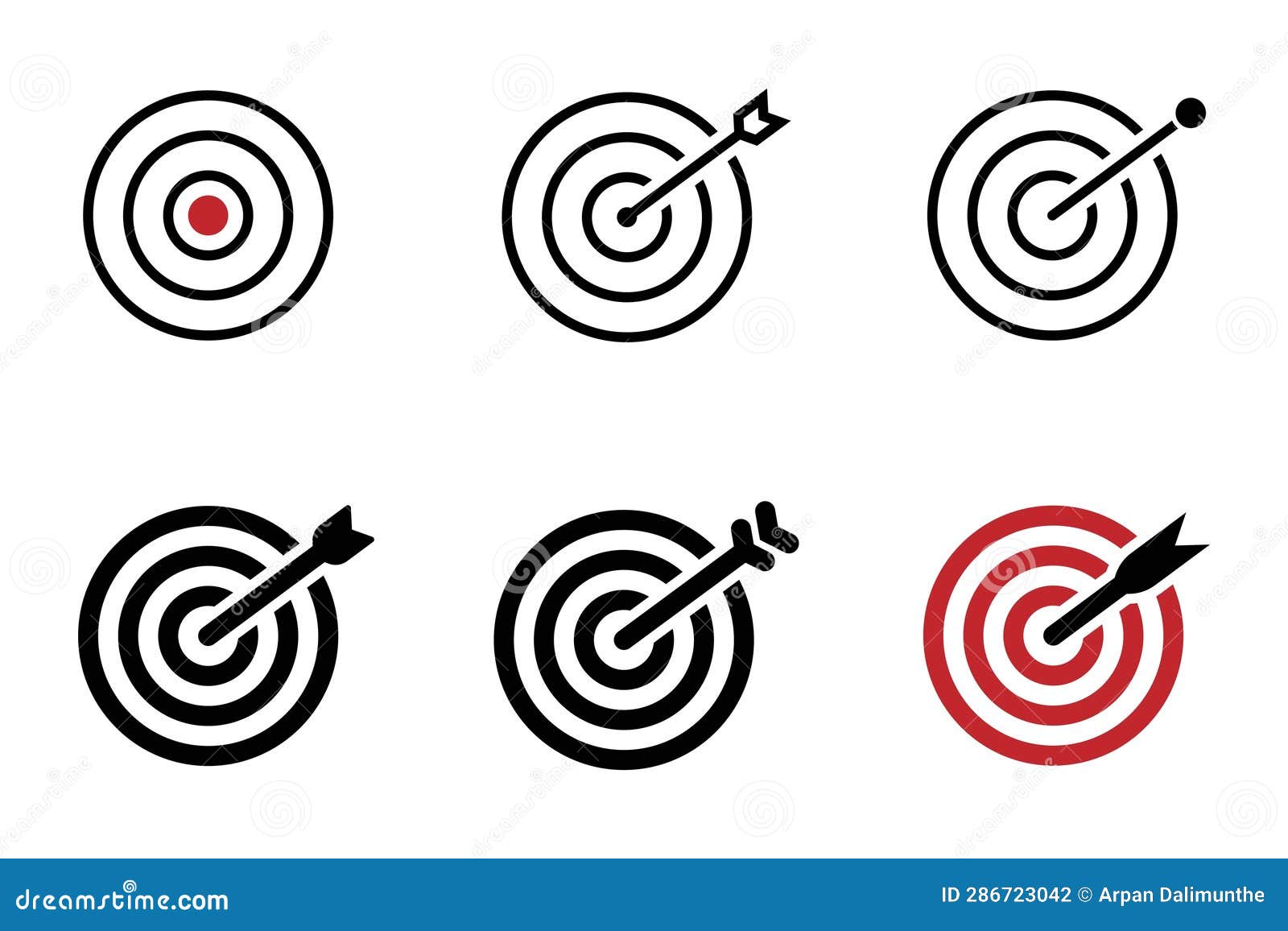 Arrow target vector icon stock illustration. Illustration of target ...
