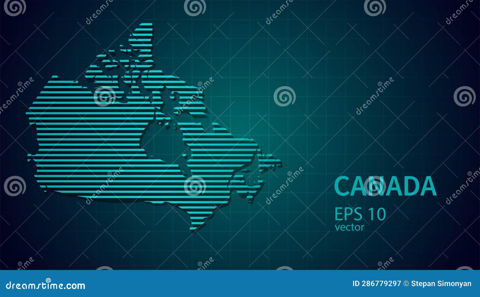 Technology Vector Map of Canada, Futuristic Modern Website Background ...
