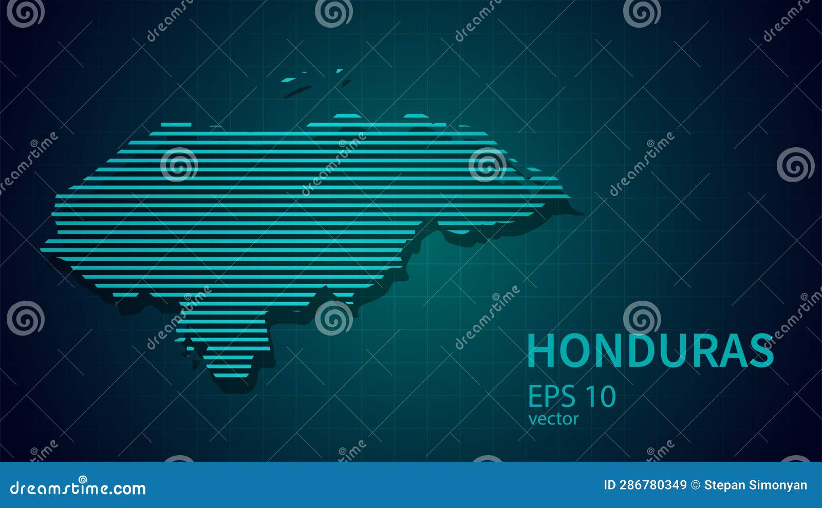 Technology Map Of Honduras Connection Futuristic Modern Website ...
