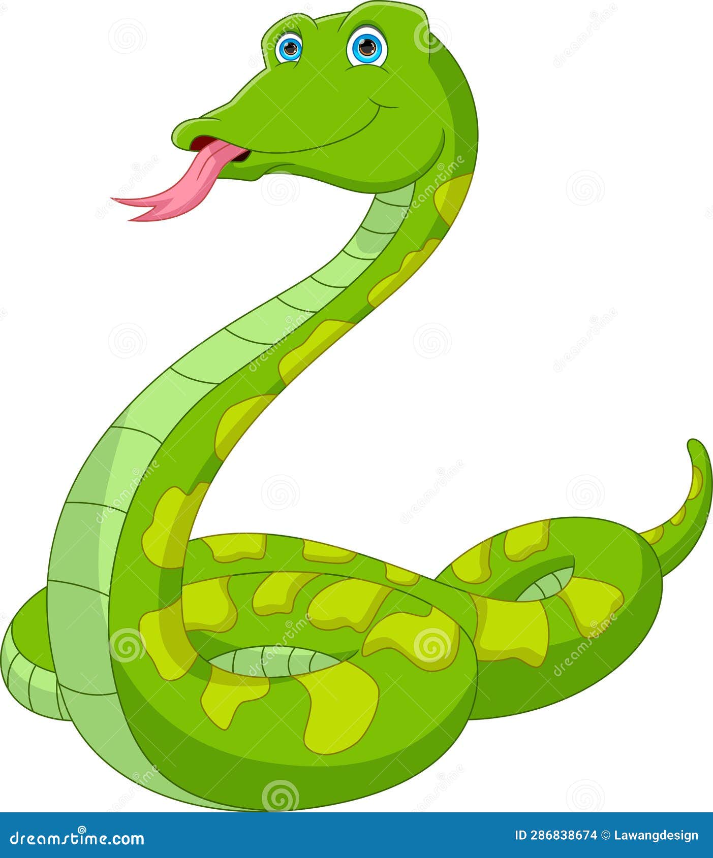 Cute snake cartoon stock vector. Illustration of jungle - 286838674