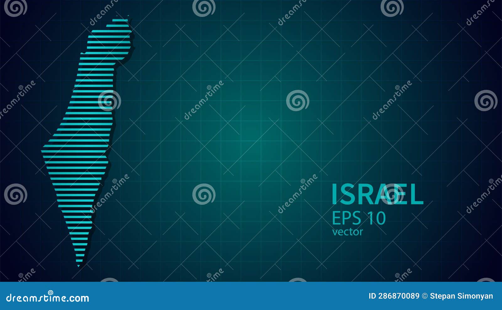 Technology Vector Map of Israel, Futuristic Modern Website Background ...
