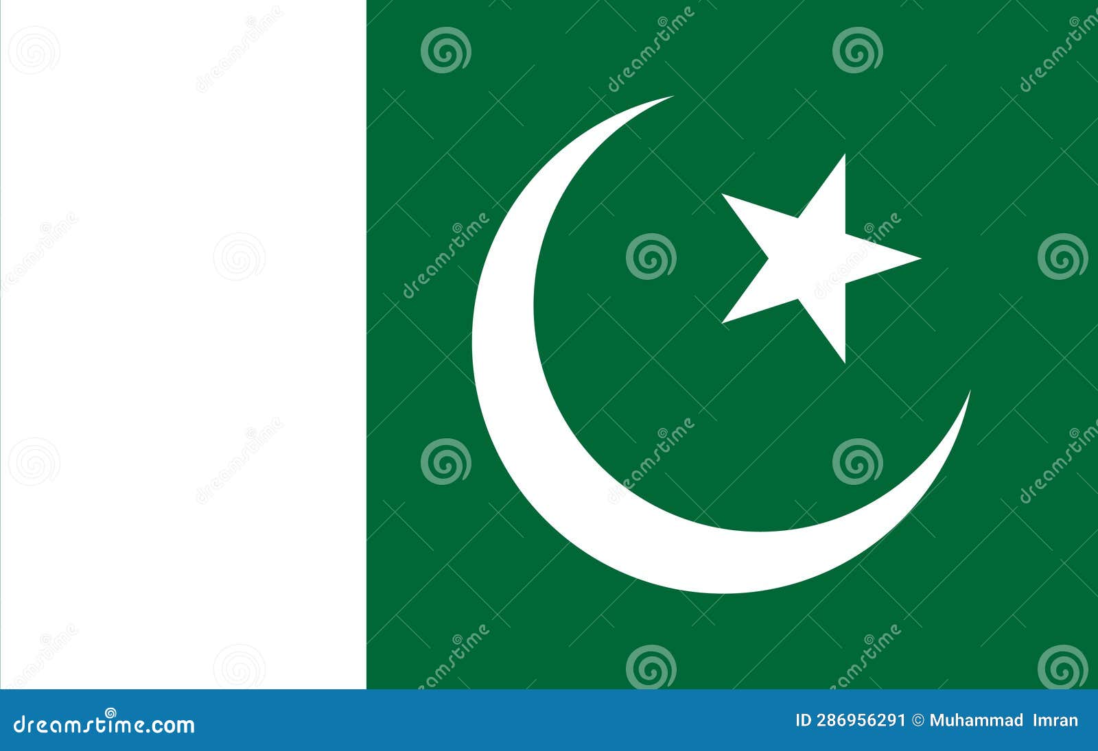 Plain Flag of Pakistan stock vector. Illustration of patriotic - 286956291
