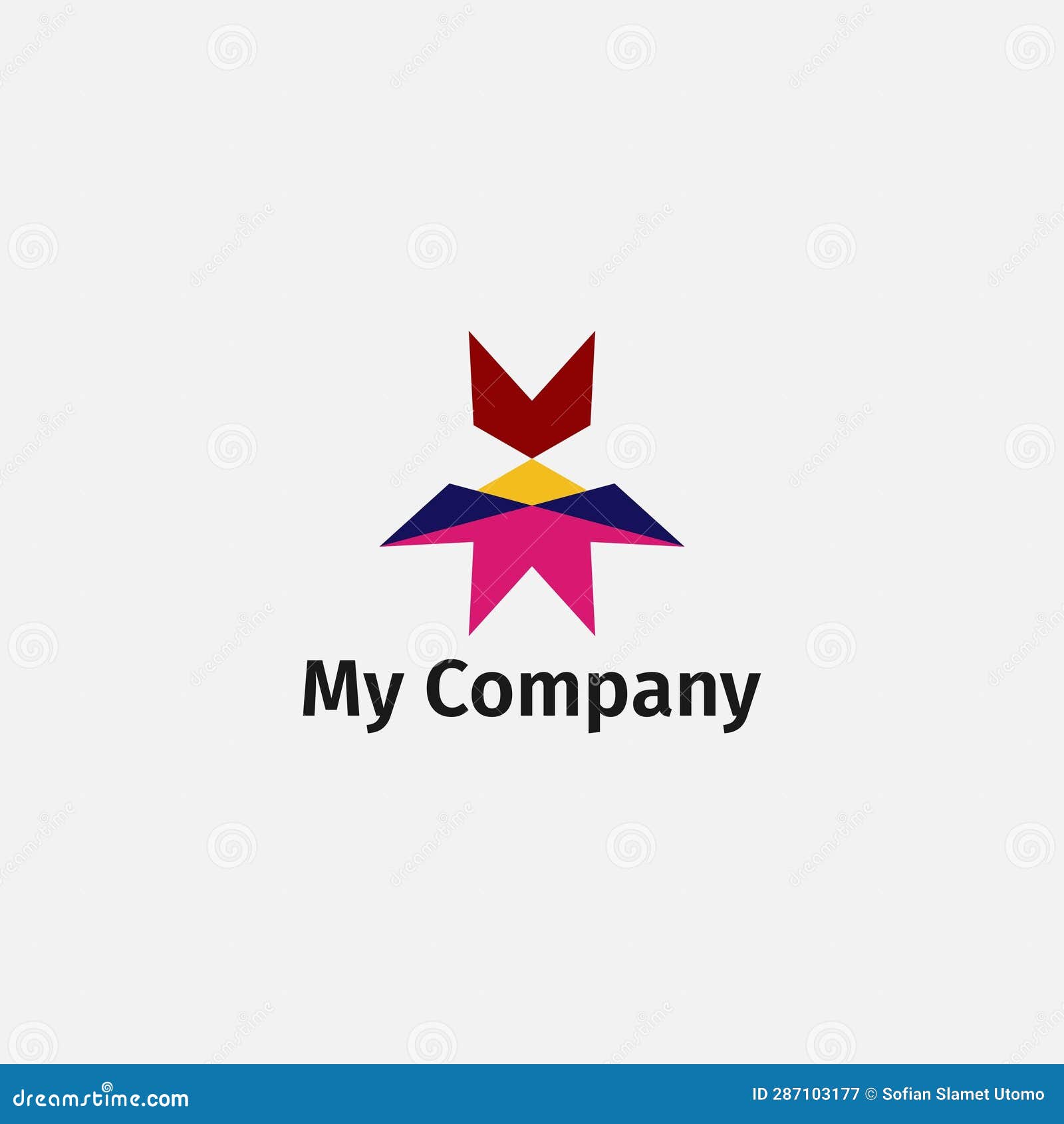 Unique Abstract Logo from Several Geometry Stock Illustration ...