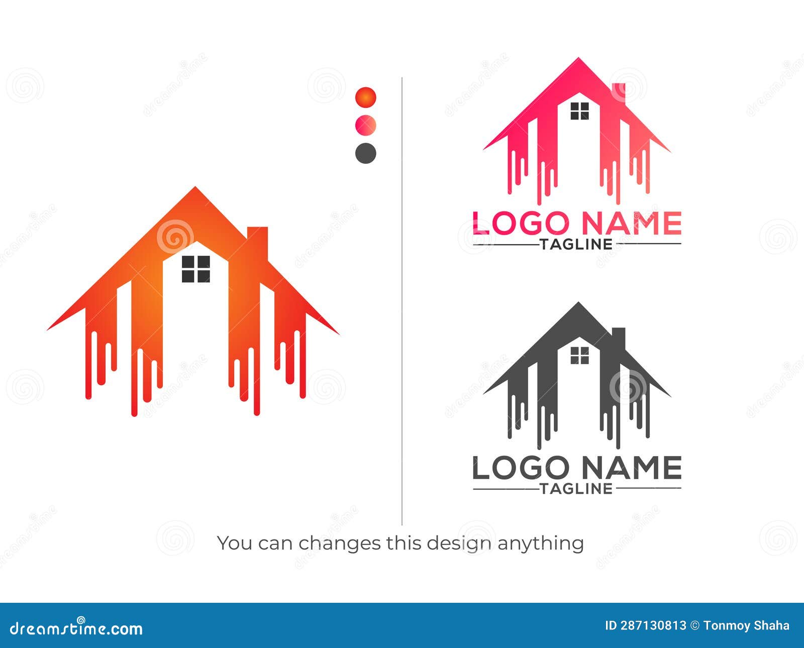 Creative House Painting Logo Design. Painting Home Logo. Color Logo ...