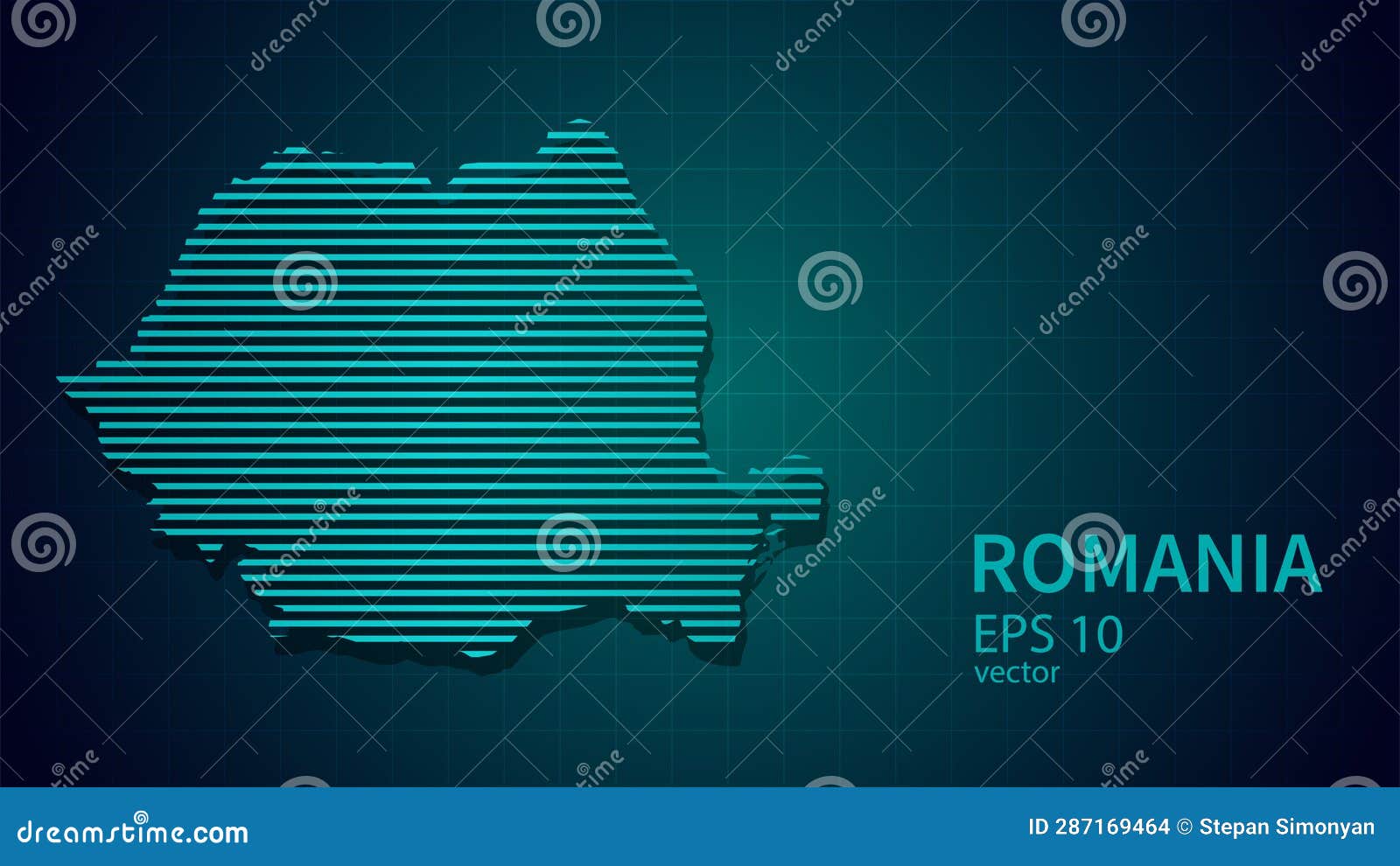 Technology Vector Map Of Romania, Futuristic Modern Website Background ...