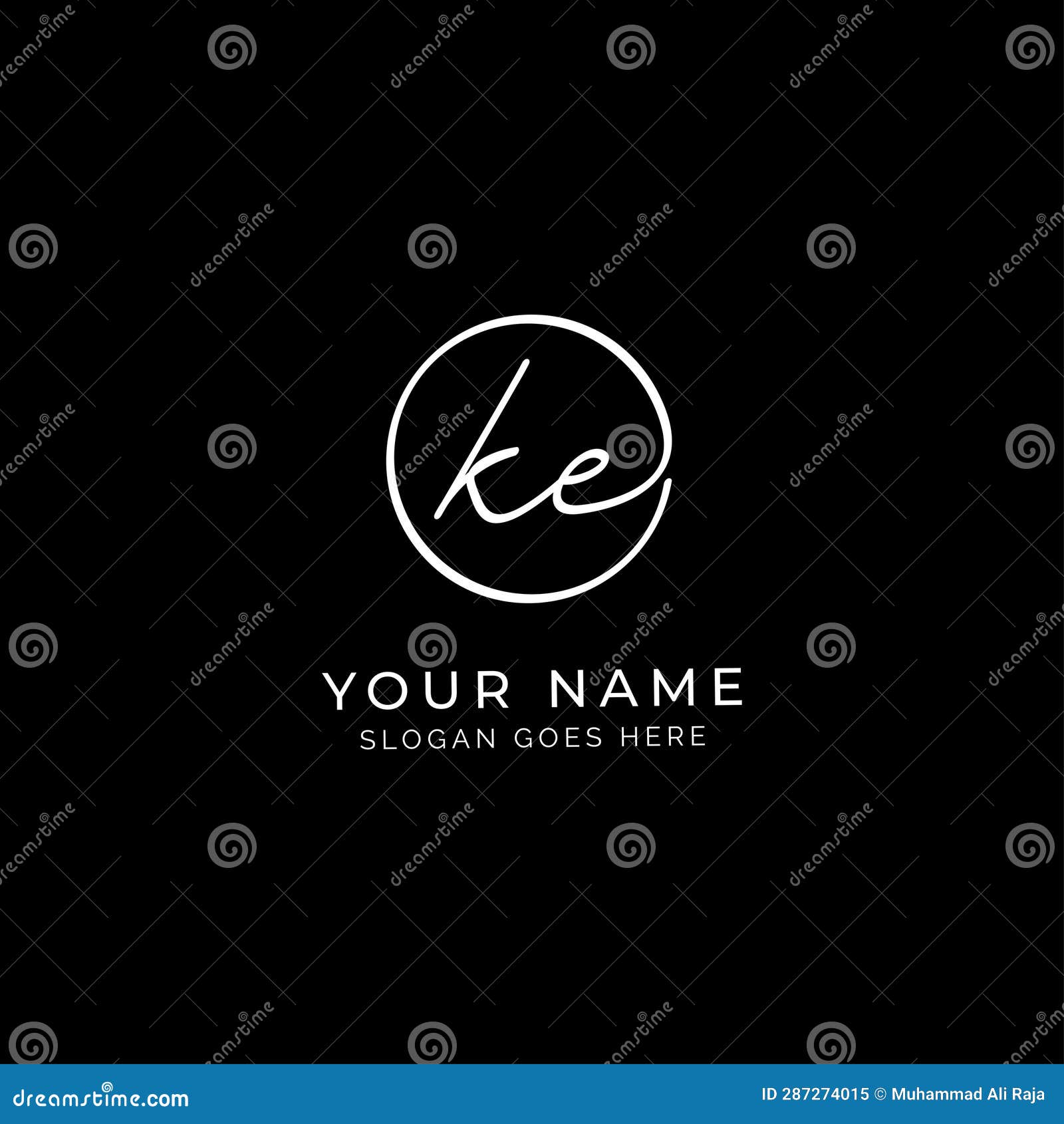 K, E, KE Initial Letter Handwritten and Signature Vector Logo. Business ...