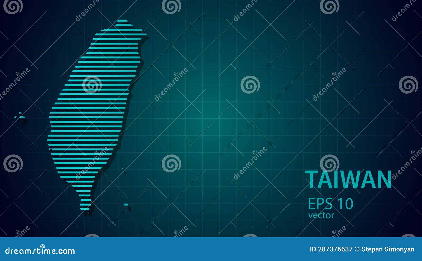 Technology Vector Map of Taiwan, Futuristic Modern Website Background ...