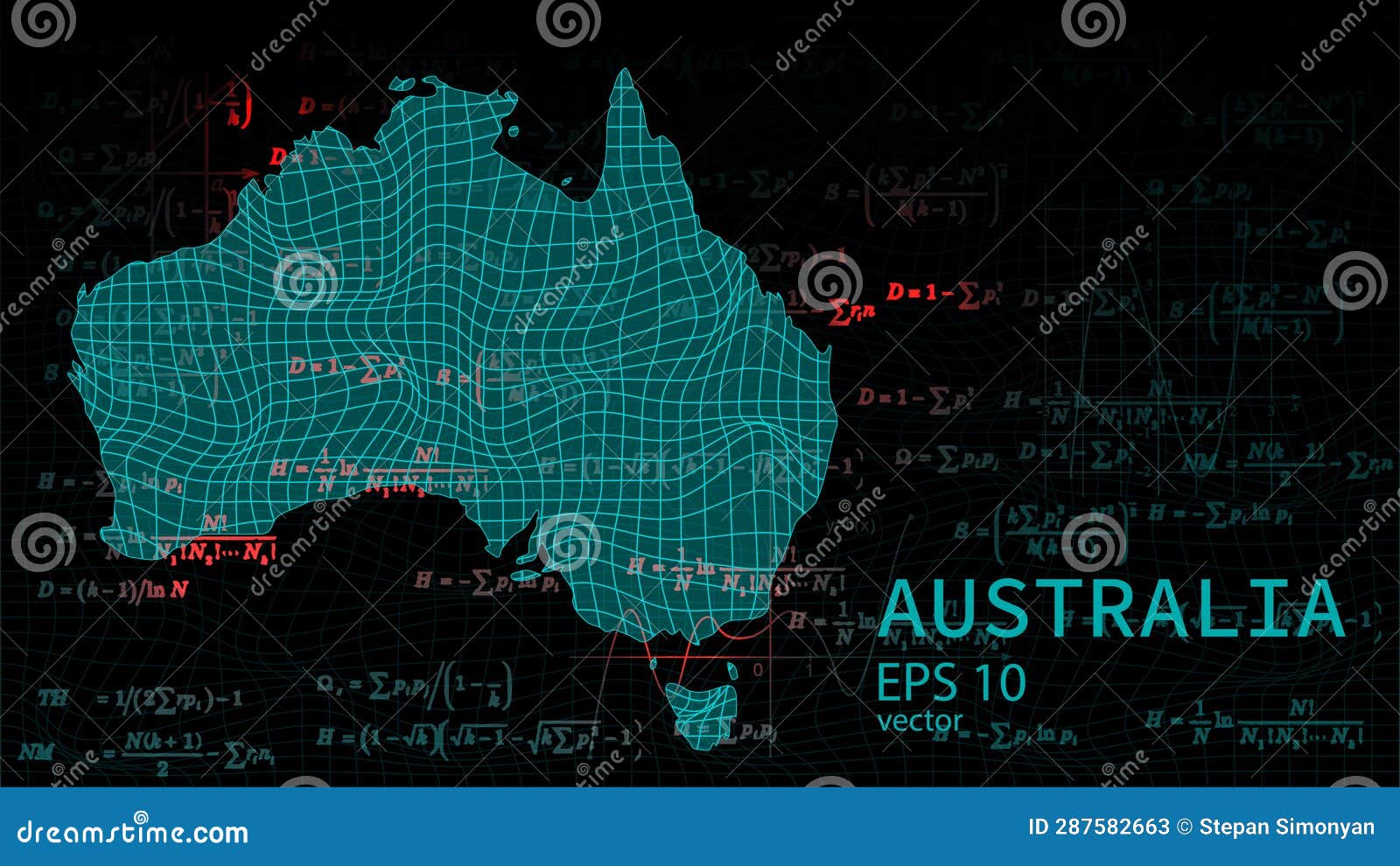 Technology Map of Australia Connection Futuristic Modern Website ...
