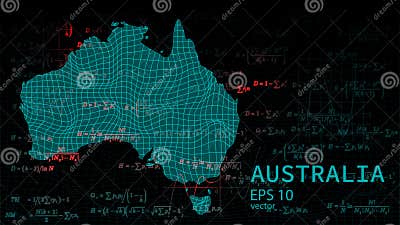 Technology Map of Australia Connection Futuristic Modern Website ...