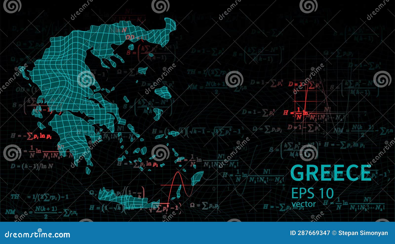 Technology Vector Map of Greece Connection Futuristic Modern Website ...