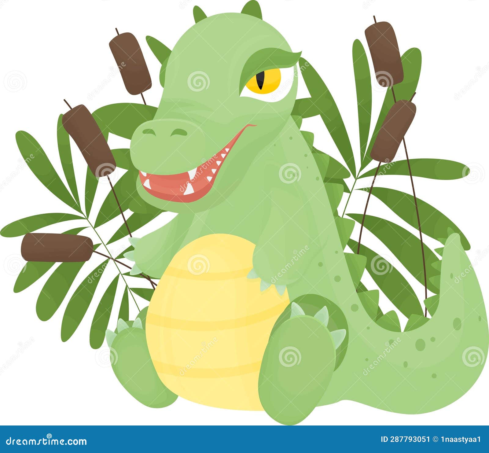 Cartoon Alligator Illustration Stock Illustration - Illustration of ...