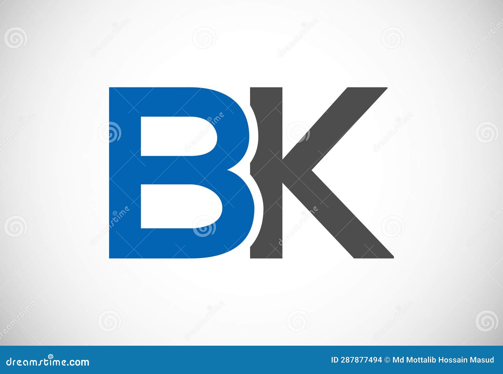 BK Letter Logo Design, Vector Illustration Stock Illustration ...