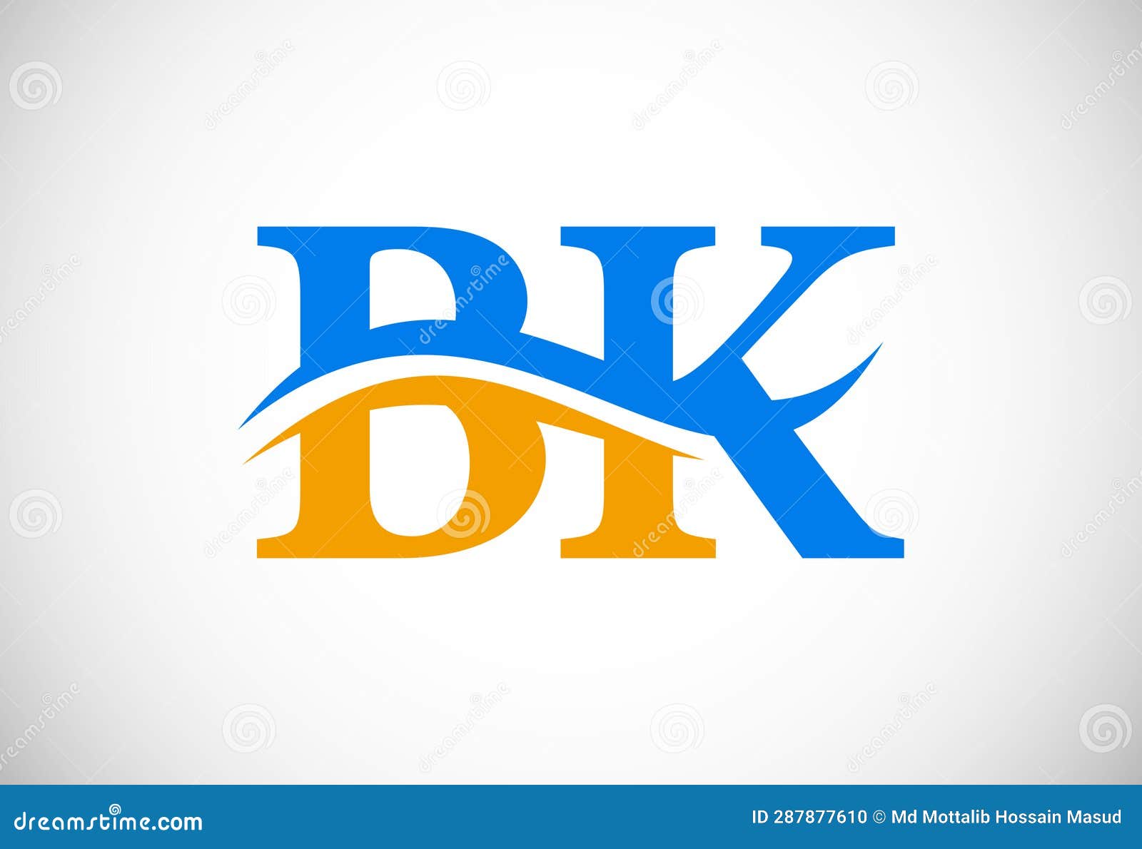 BK Letter Logo Design, Vector Illustration Stock Illustration ...