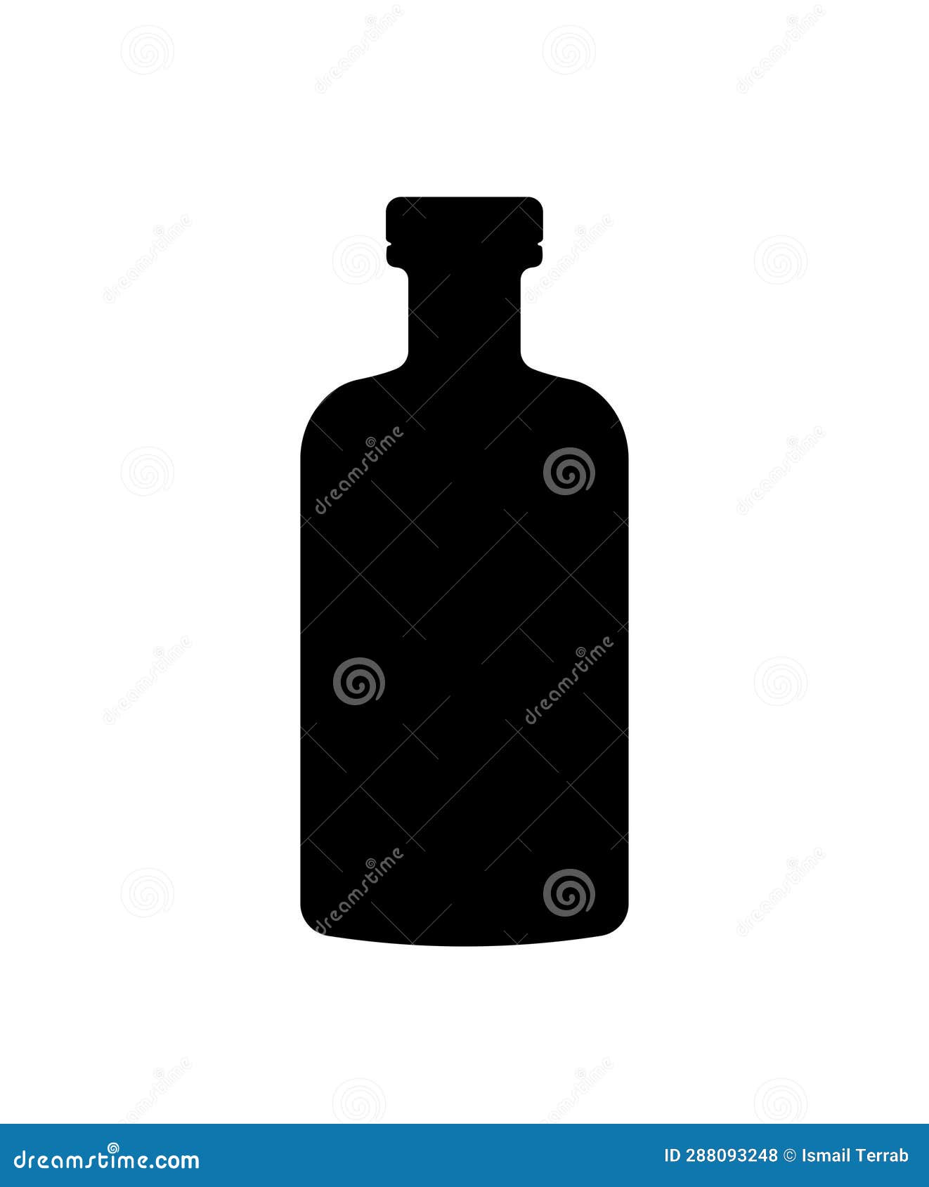 Big Glass Water Bottle Silhouette Stock Vector - Illustration of ...