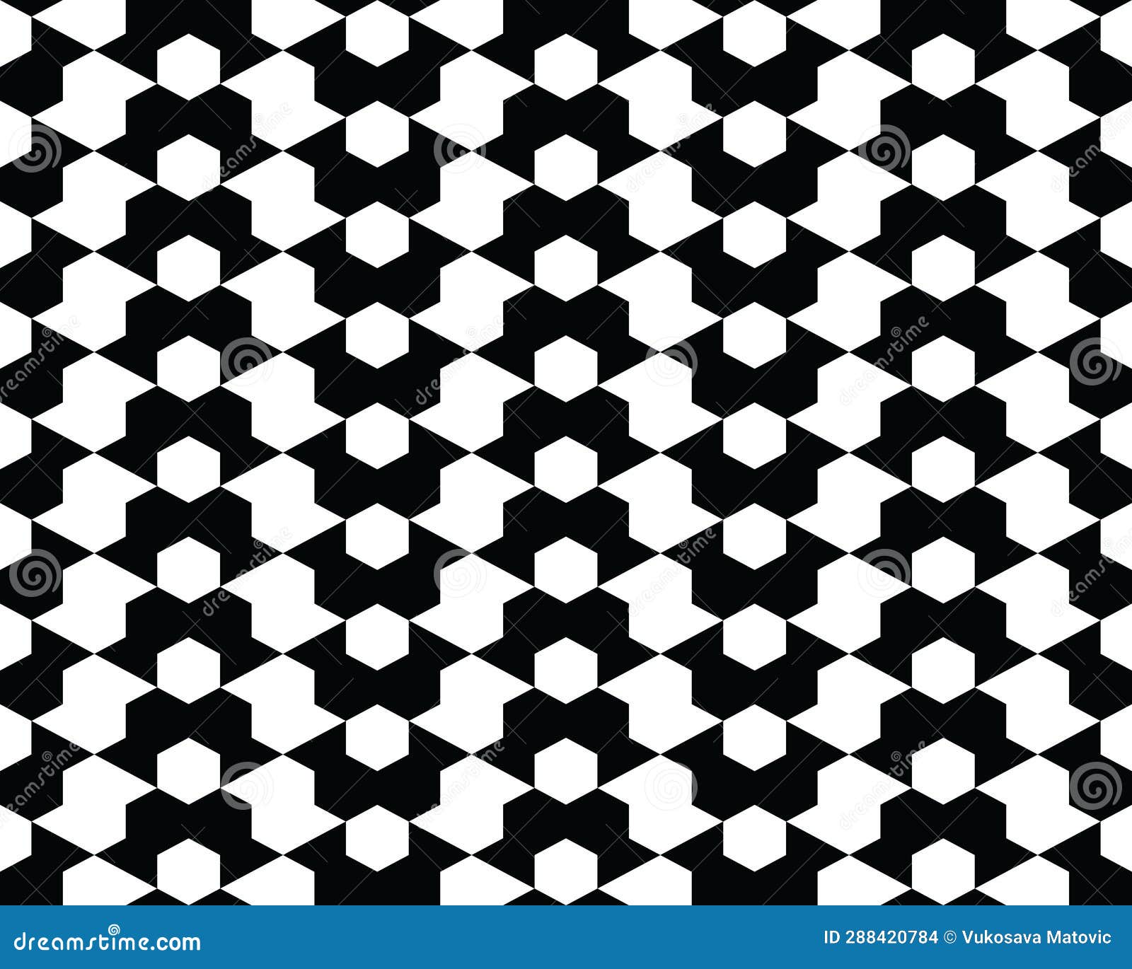 Seamless Monochrome Patterns, Decorative Design Stock Illustration ...