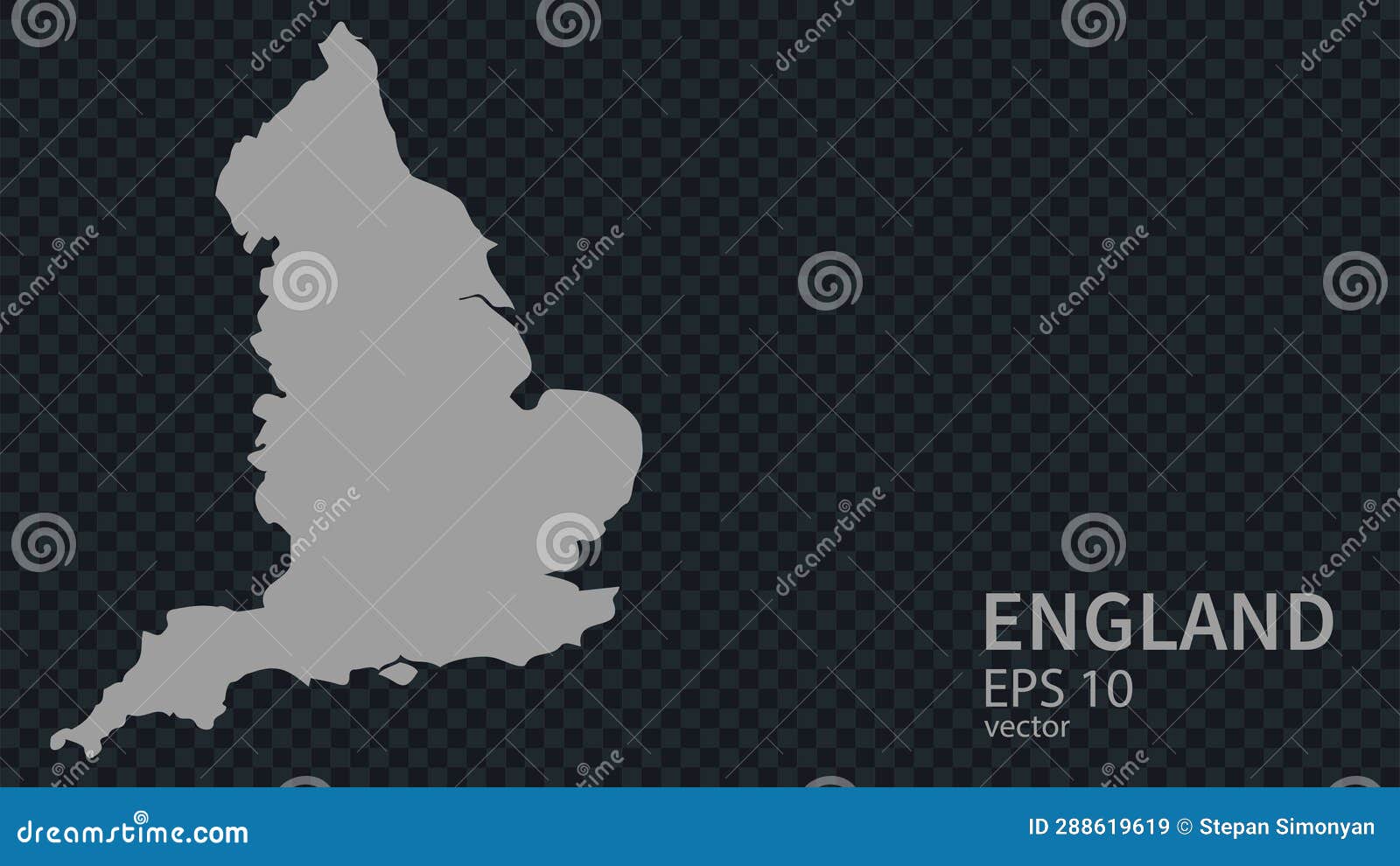 Flat Vector Map of England with Borders Isolated on Background Flat ...