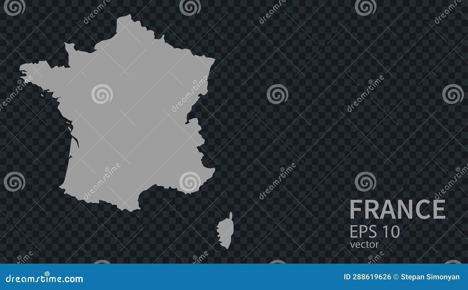 Vector Map of France with Borders Isolated on Background Flat Style.Web ...