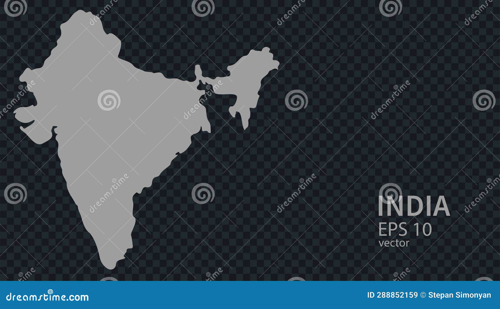 Flat Vector Map of India with Borders Isolated on Background Flat Style ...
