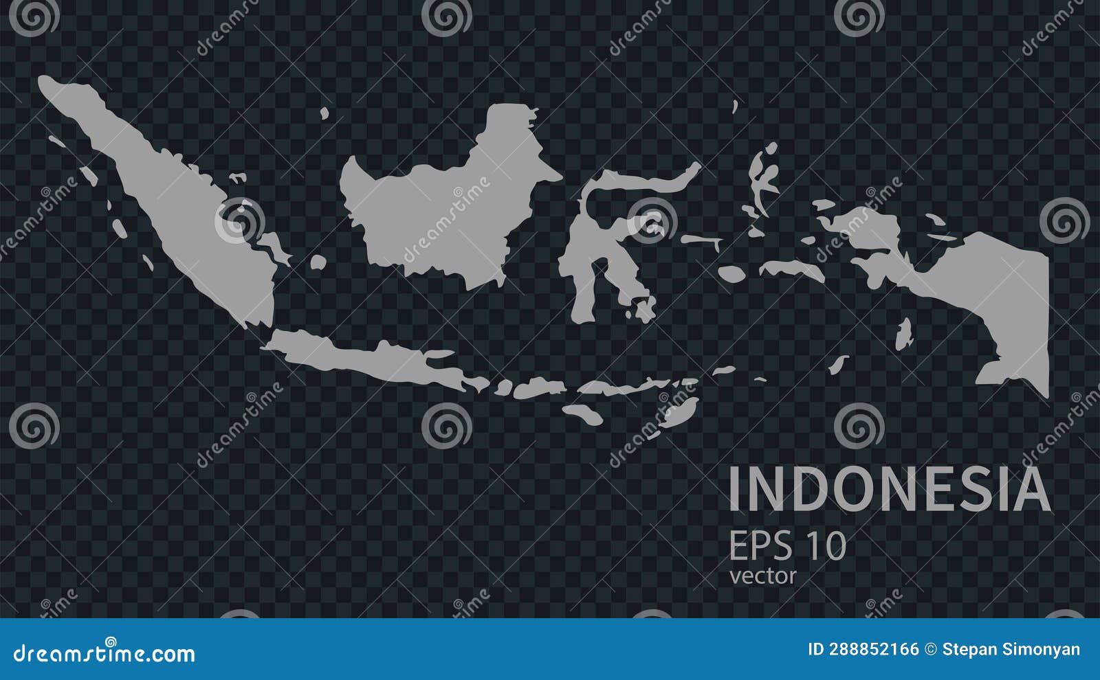 Flat Vector Map of Indonesia with Borders Isolated on Background Flat ...