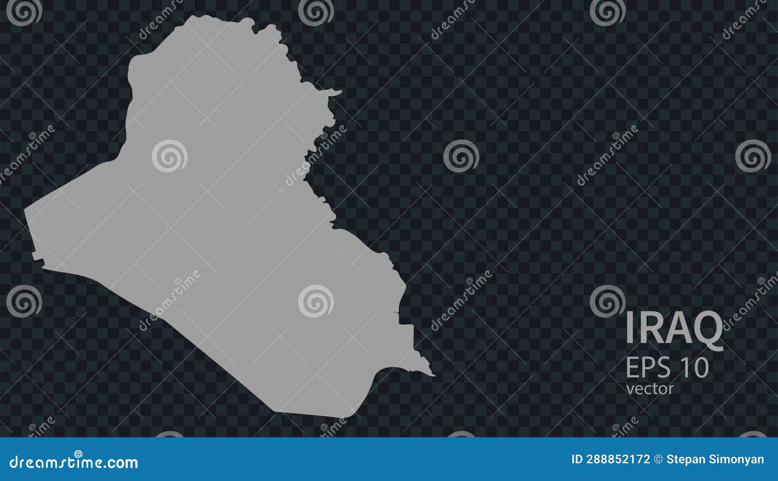 Flat Vector Map of Iraq with Borders Isolated on Background Flat Style ...