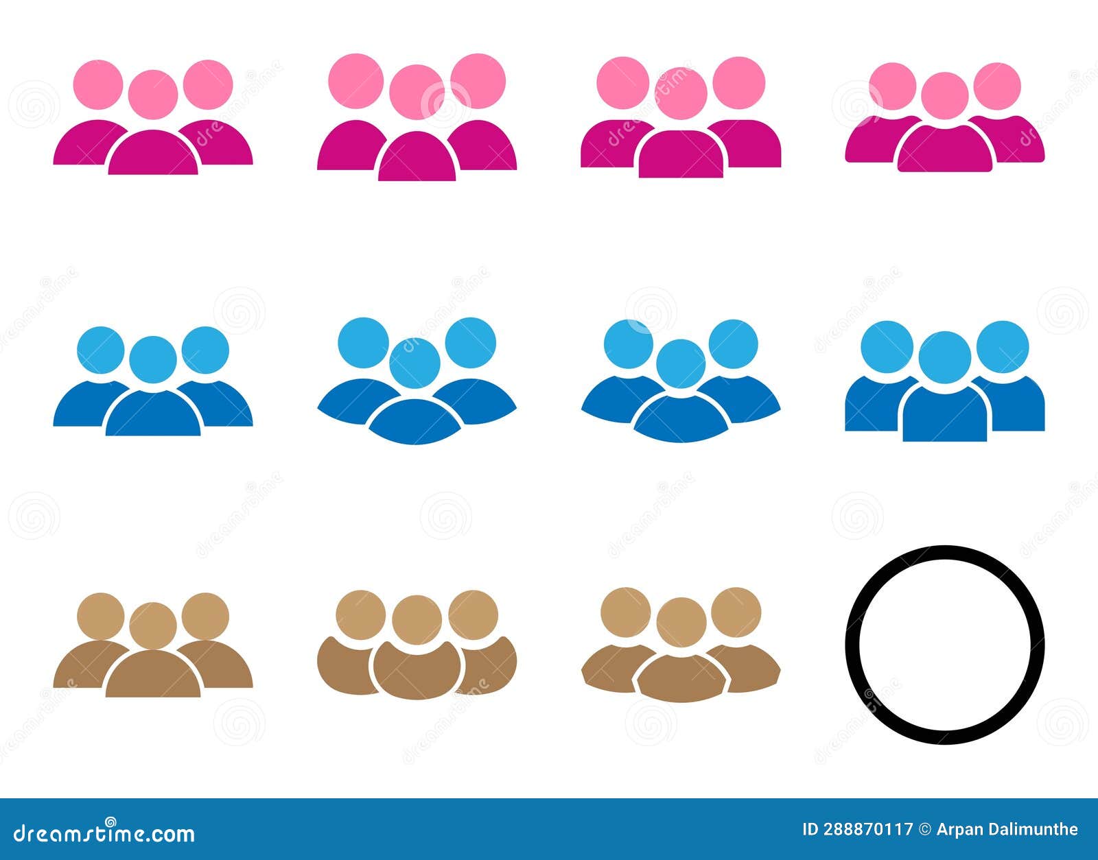 Vector icons people set stock vector. Illustration of vector - 288870117