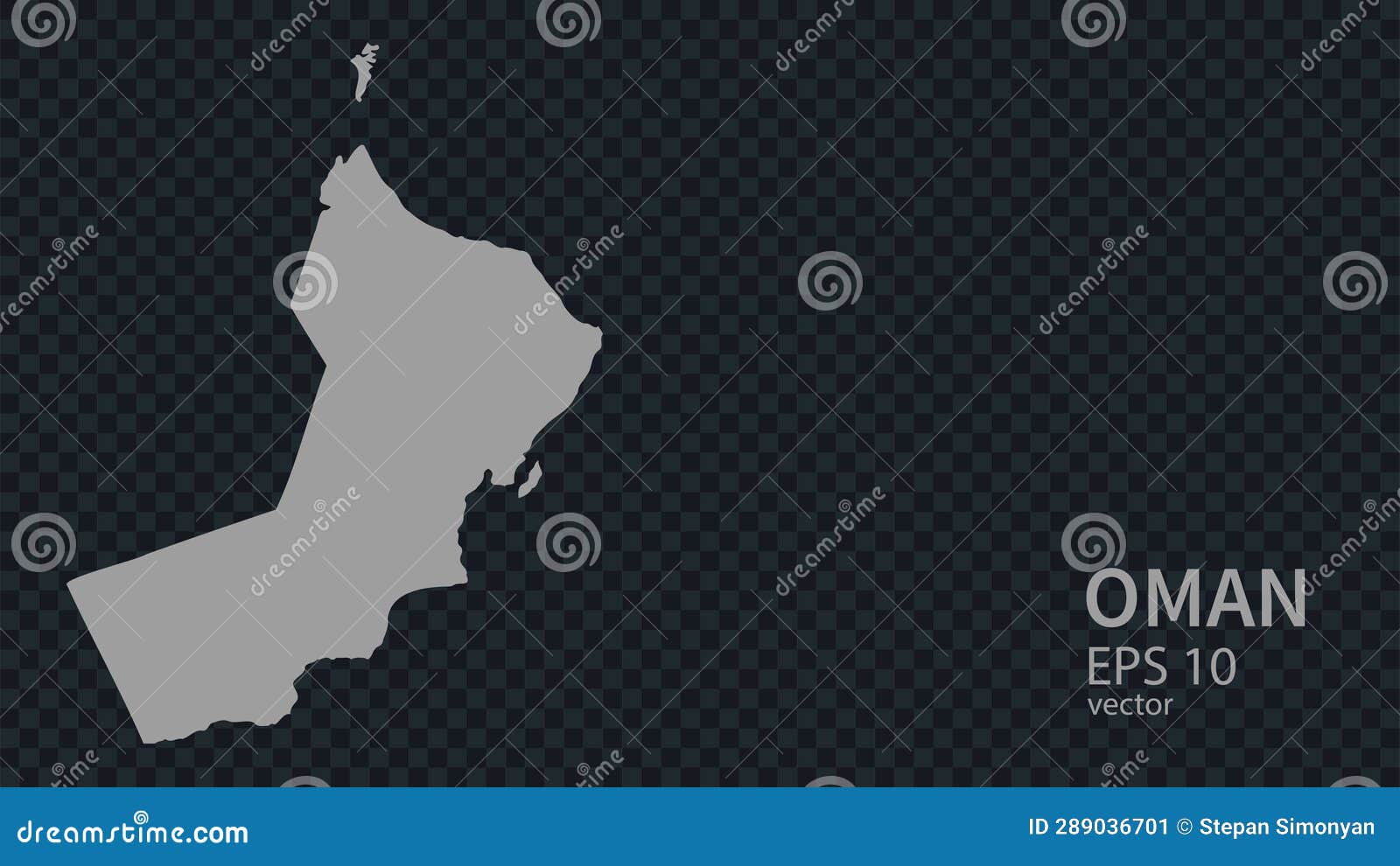 Flat Vector Map of Oman with Borders, Isolated on Background Flat Style ...