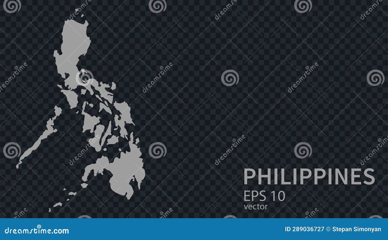 Flat Vector Map of Philippines with Borders, Isolated on Background ...