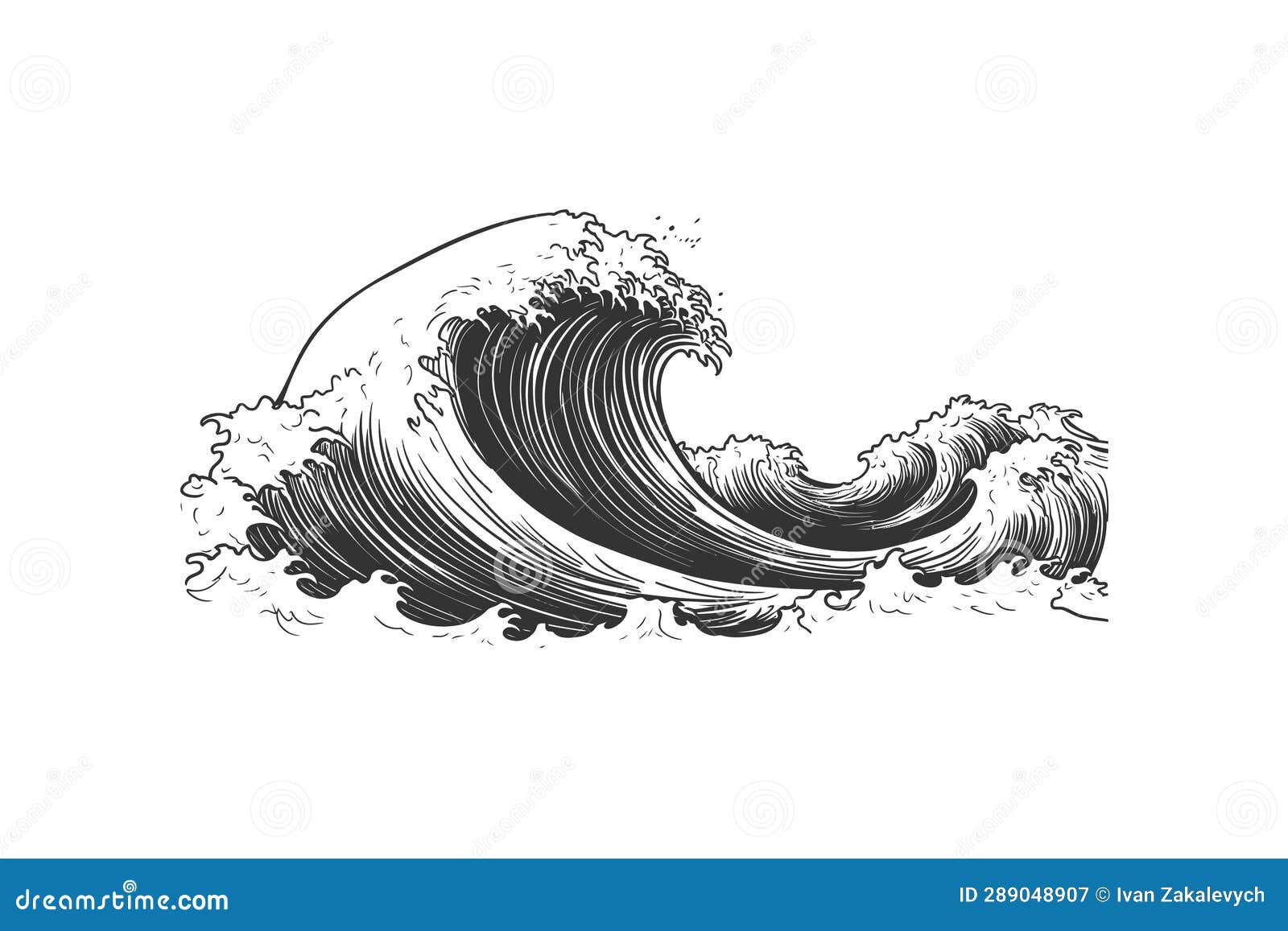 OCean Wave. Vector Illustration Design Stock Illustration ...