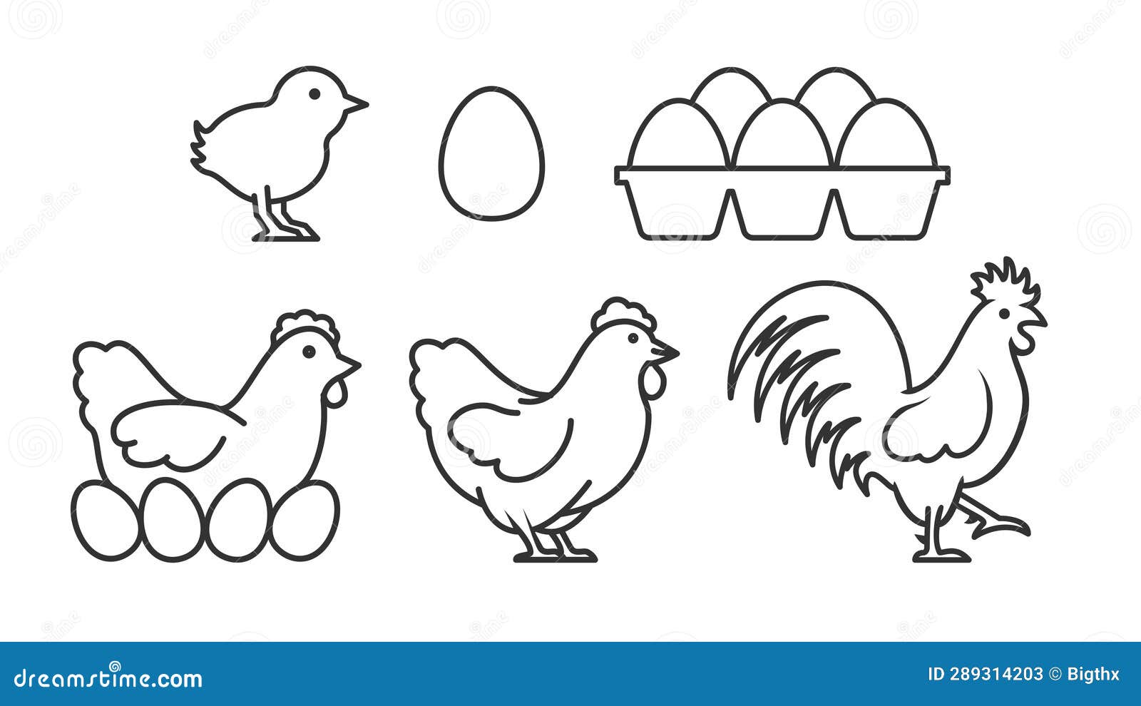 Livestock Icon with Chicken Poultry Farm. Stock Vector - Illustration ...