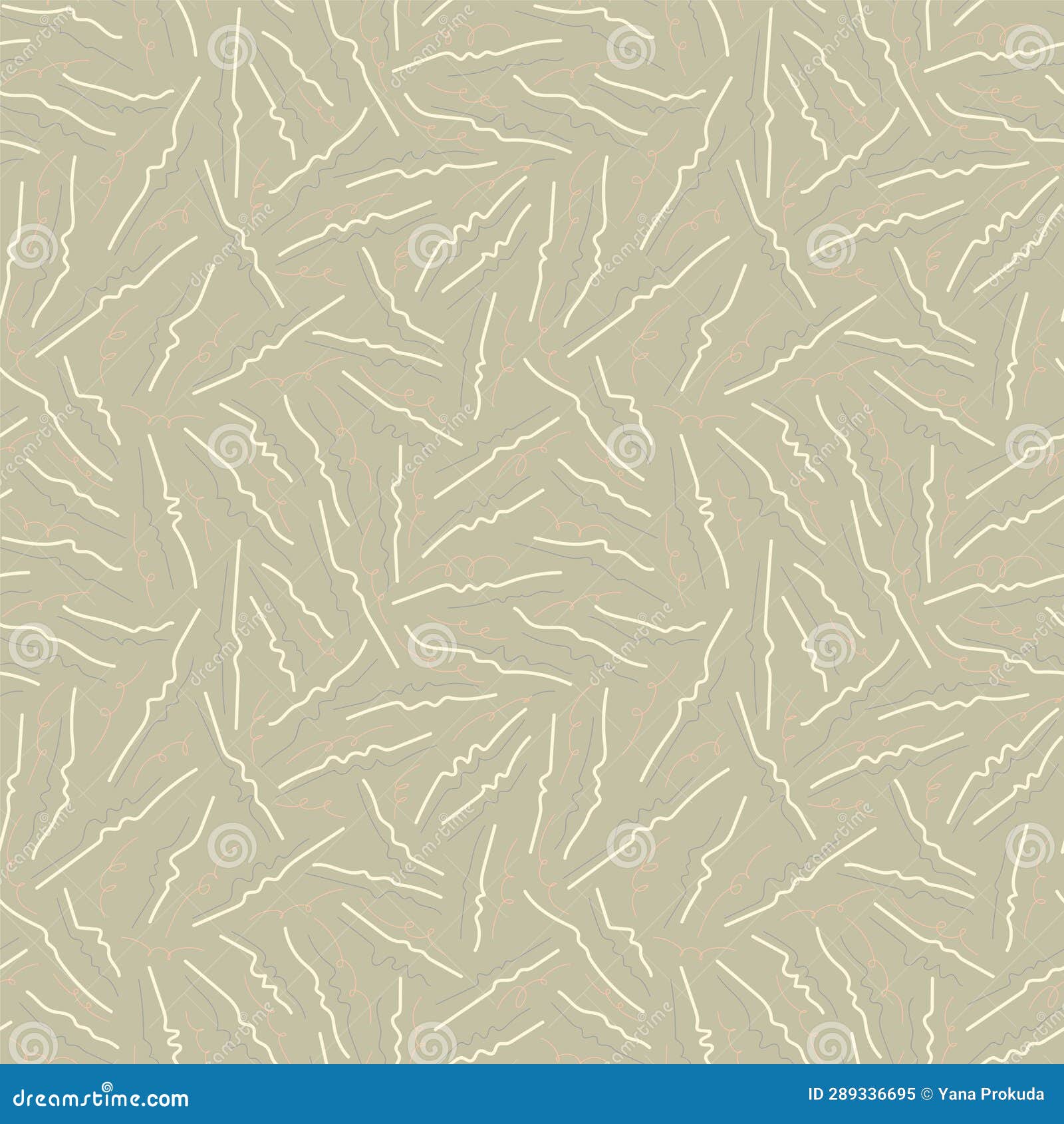 Seamless Vector Pattern with Chaotic Wave Lines Stock Vector ...