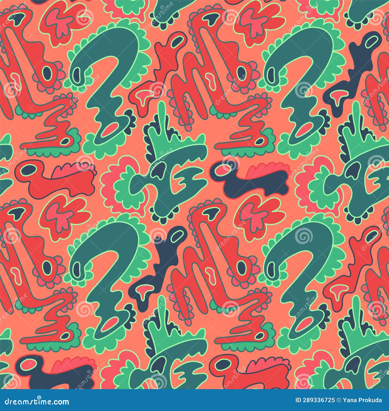 Unique Vector Abstract Seamless Artwork with Creative Colorful Patterns ...