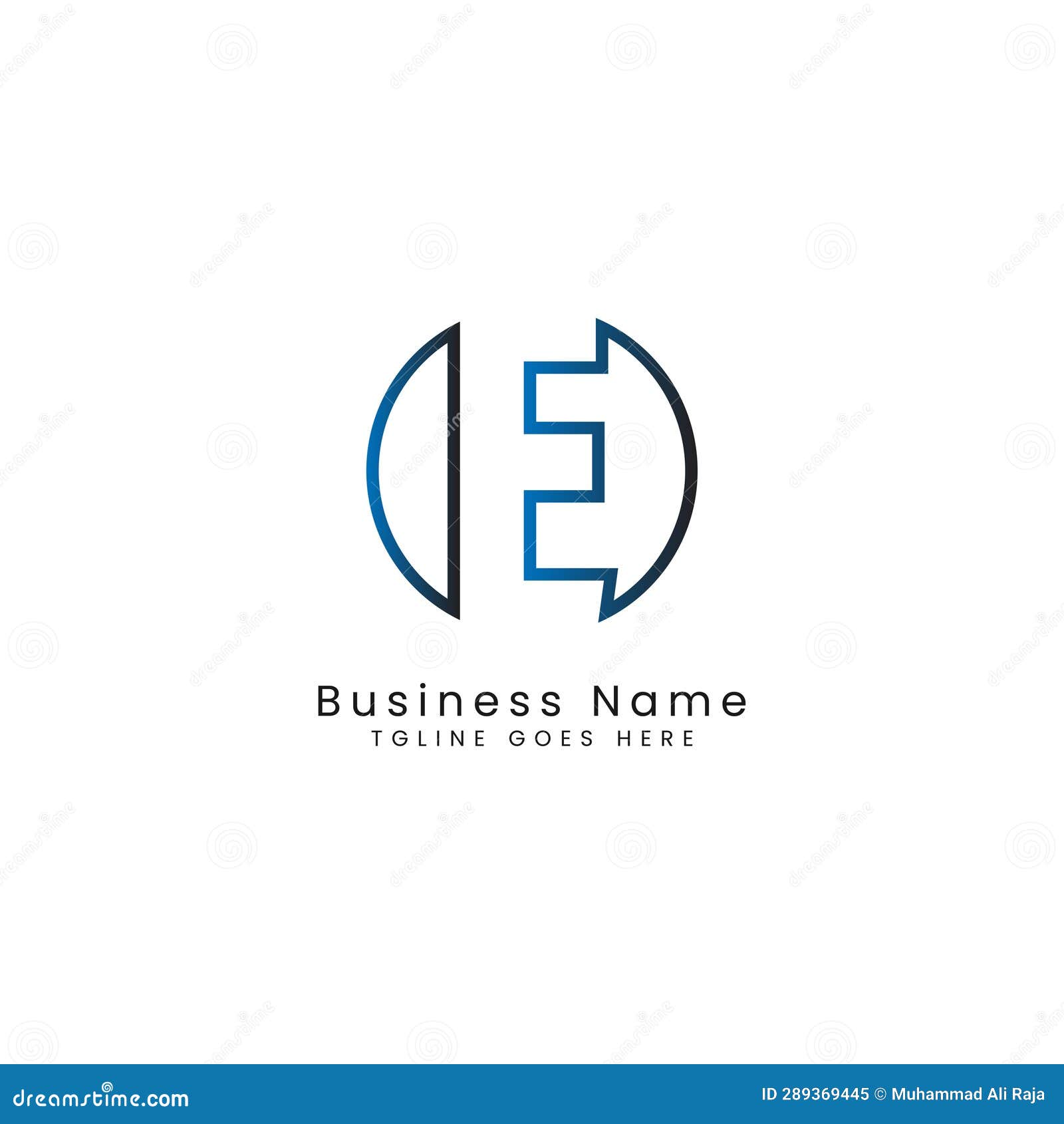 Letter E Logo, Round Shape Symbol, Digital, Technology, Media, Cutout ...