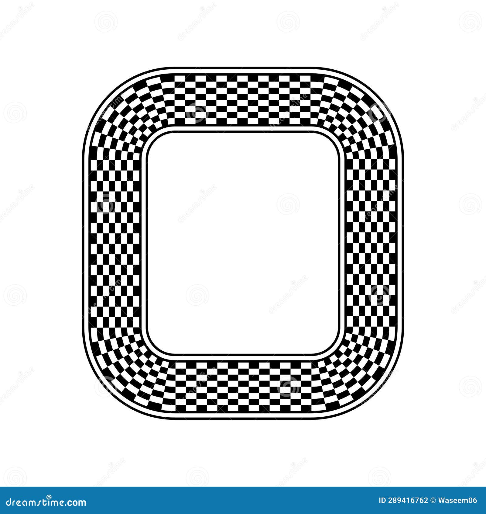 Square Frame with Checkered Pattern Stock Vector - Illustration of ...
