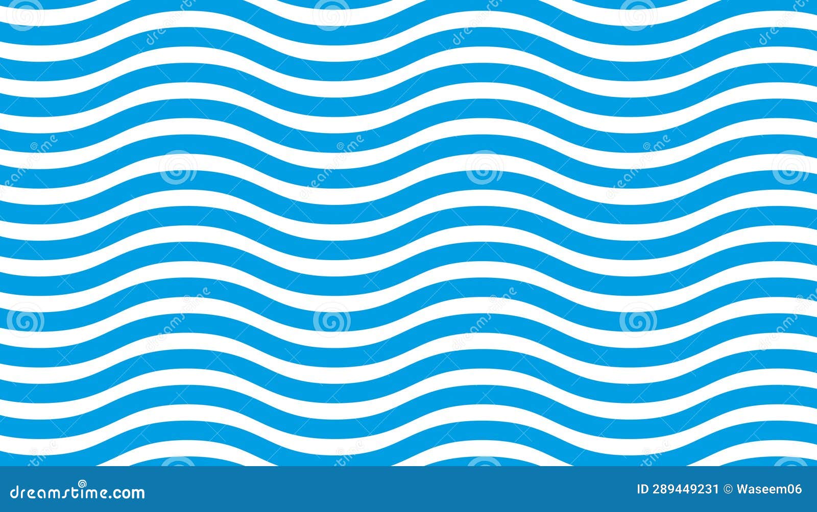 Blue and White Wavy Lines Pattern Stock Vector - Illustration of water ...