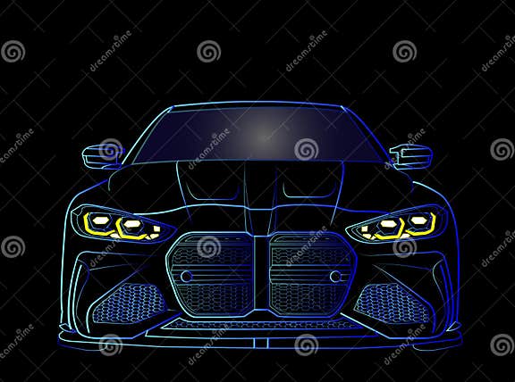 BMW M4 stock illustration. Illustration of bmwm4, generated - 289483075