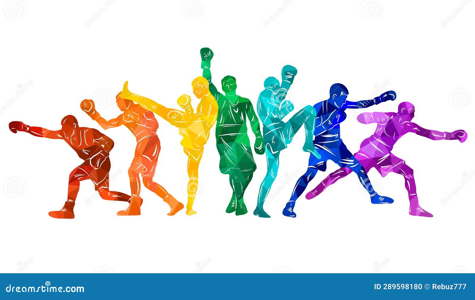 Sports Boxing Referee Countdown Set Counts. Judge In Ring Vector ...