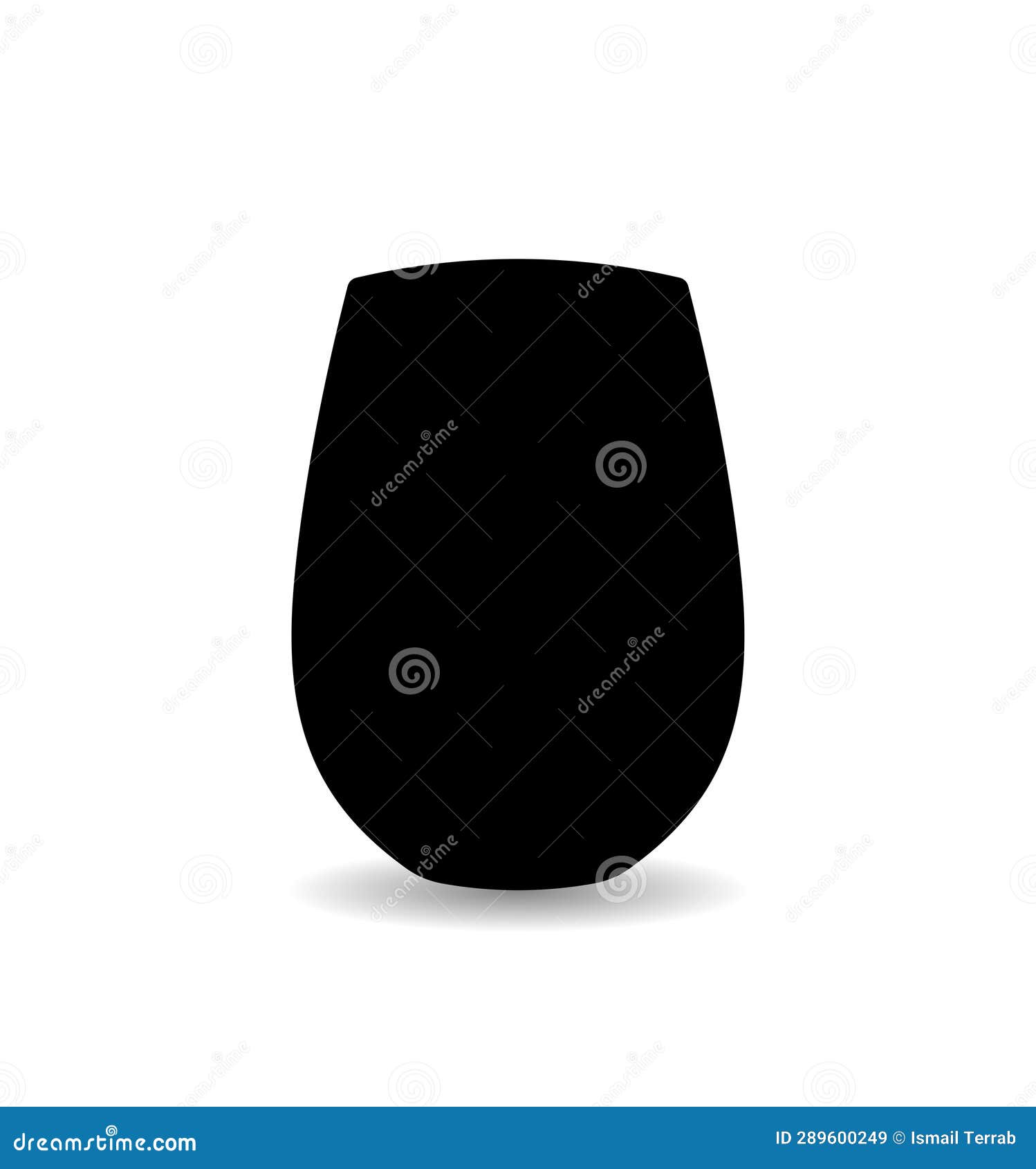 Luxurious Glass Water Cup Silhouette Stock Vector - Illustration of ...