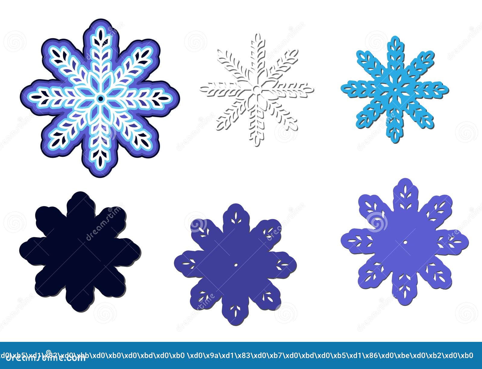 Multi-layer Snowflake for Cutting Stock Vector - Illustration of vector ...