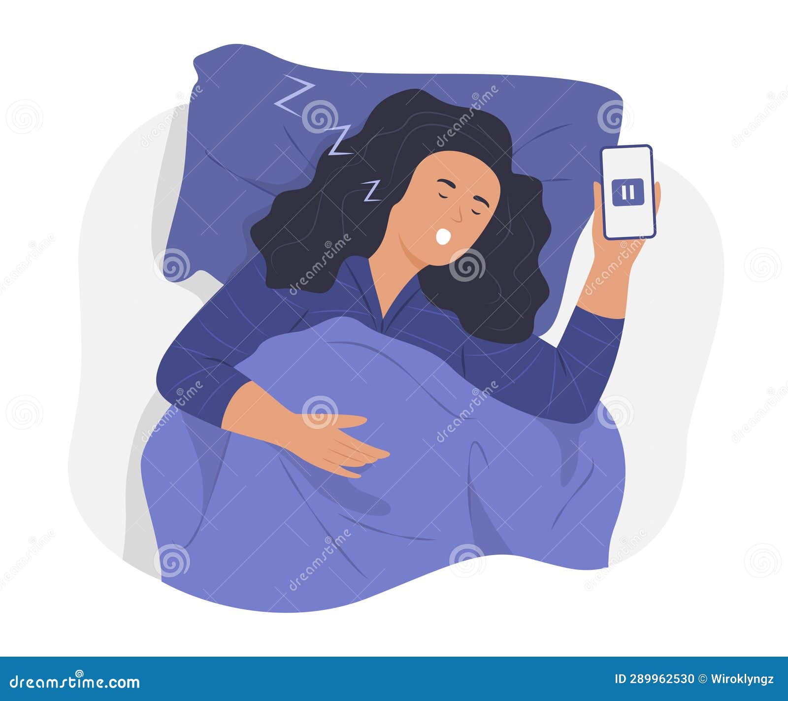 A Woman Snoring Set Cartoon Vector | CartoonDealer.com #164793093