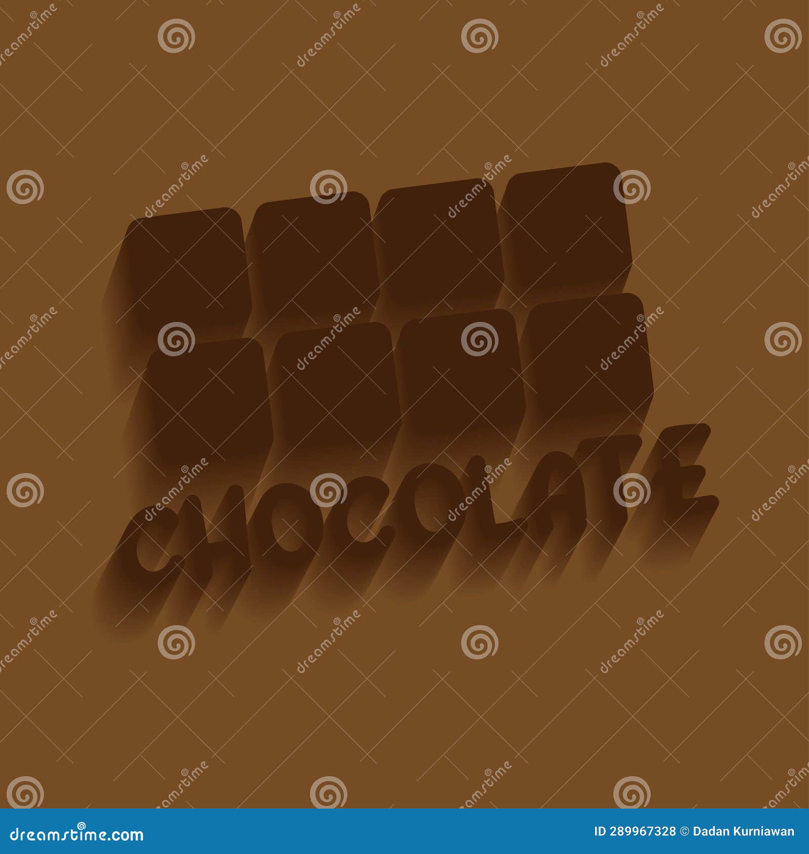 Realistic Chocolate Pieces Isolated on Chocolate Background. Stock ...