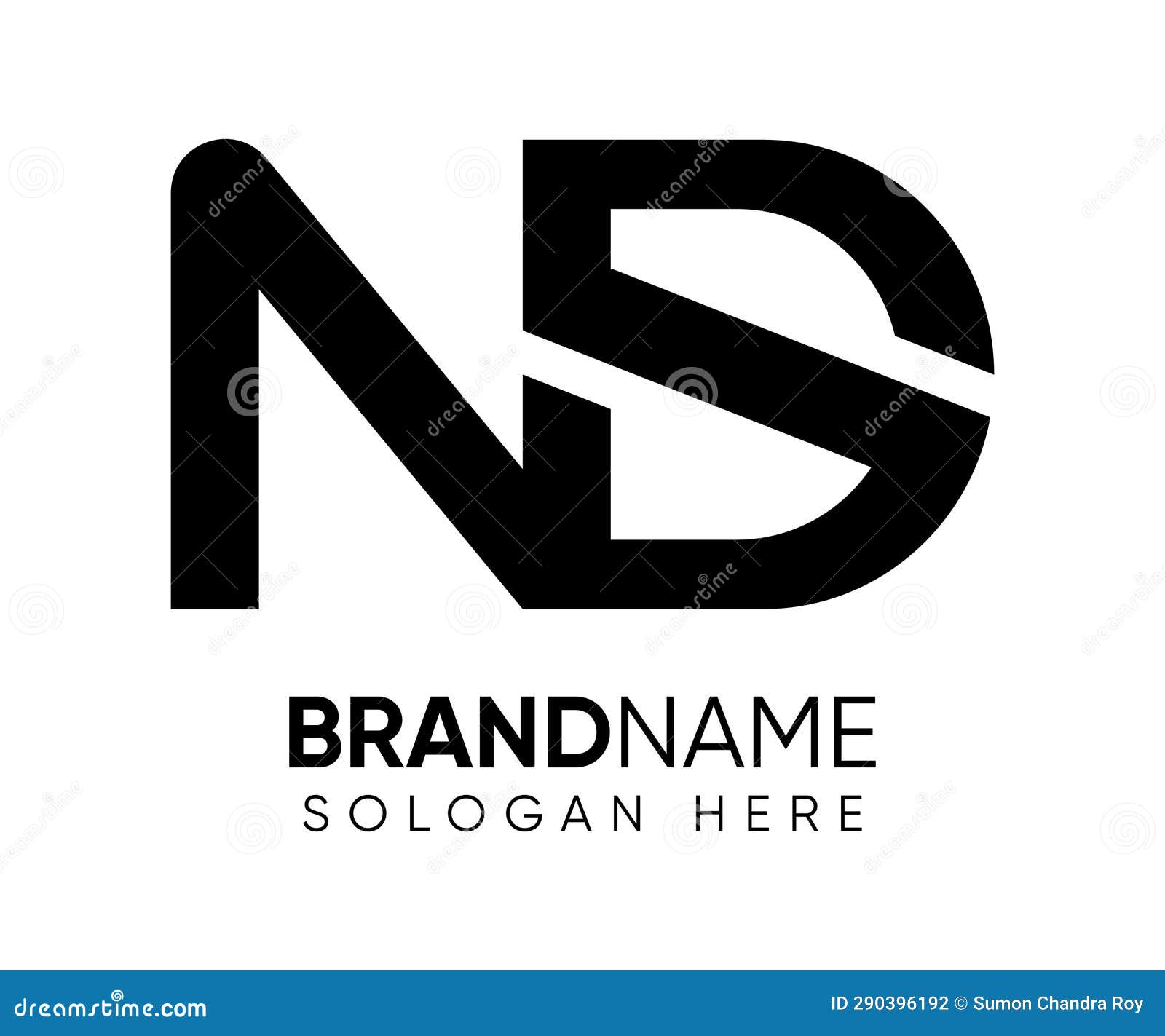 N D S Logo Design Vector Template Stock Vector - Illustration of modern ...