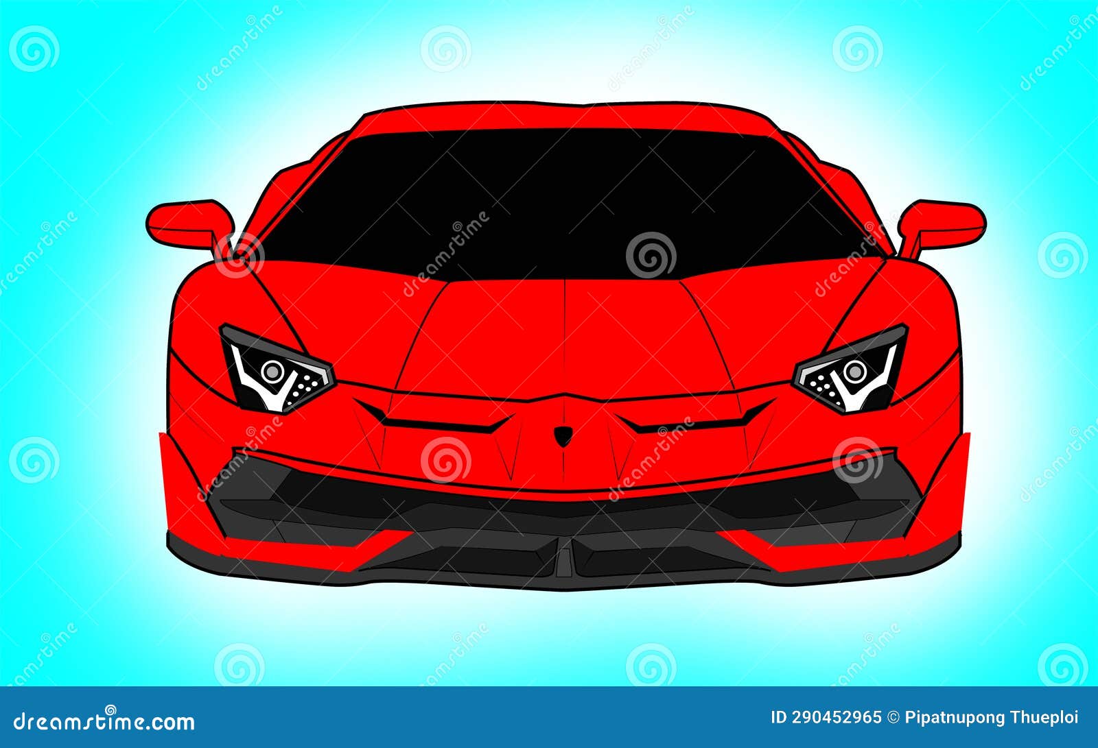 Car Sport Lamborghini Aventador Side View Cartoon Vector ...