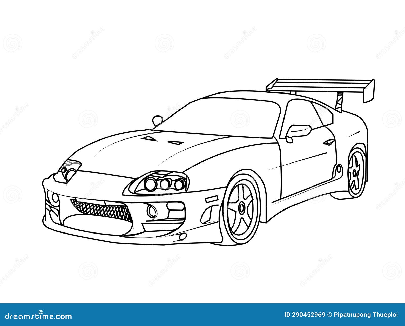 Toyota supra stock illustration. Illustration of speed - 290452969